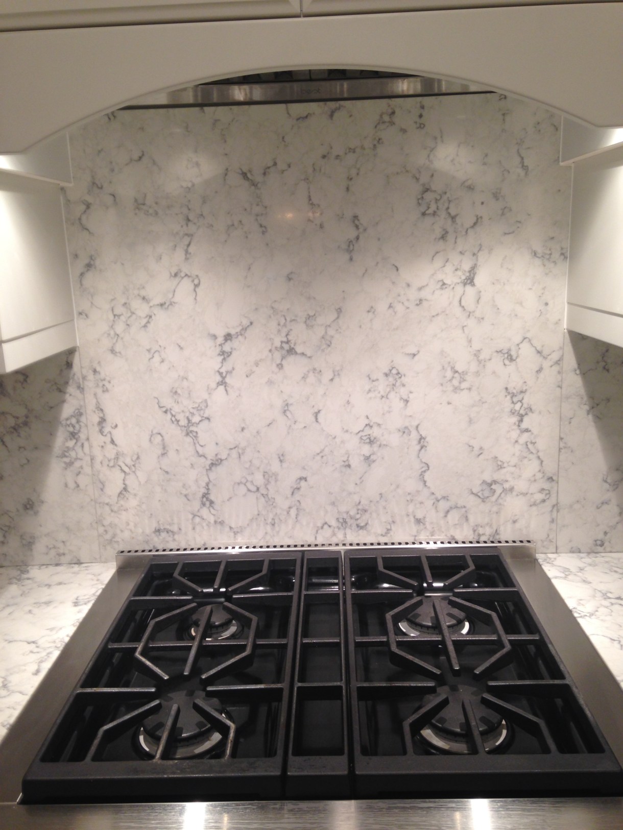 My Kitchen Re-Do! Quartz Backsplash | nina in the kitchen