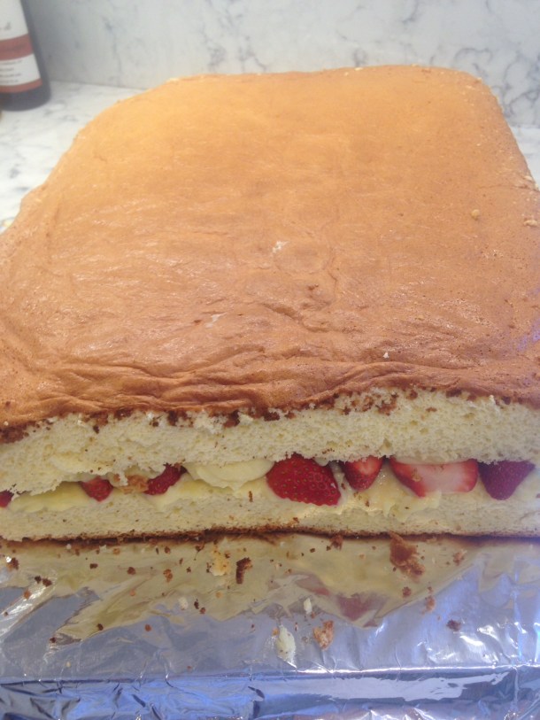 French Pastry Cake with French Custard Filling | nina in the kitchen