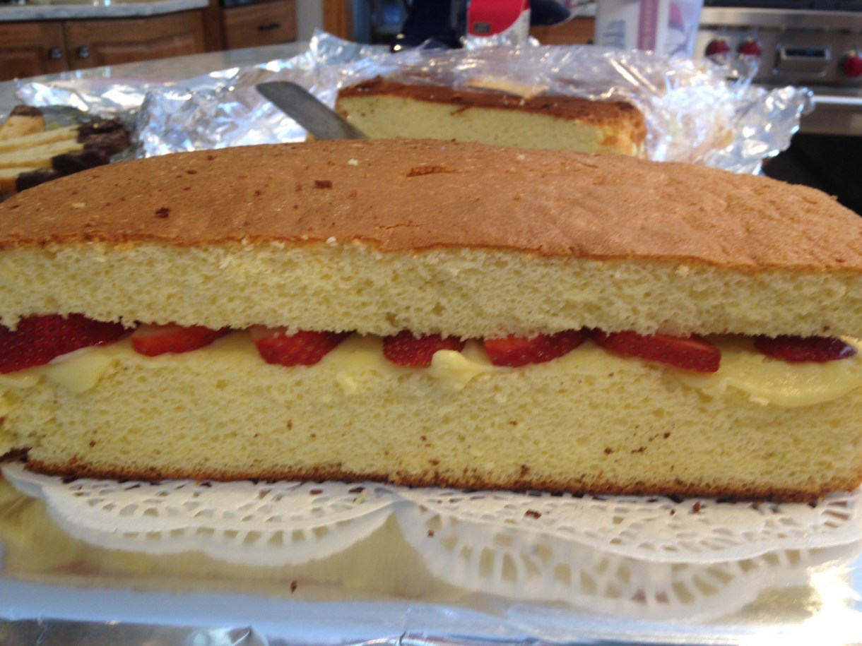 French Pastry Cake with French Custard Filling | nina in the kitchen